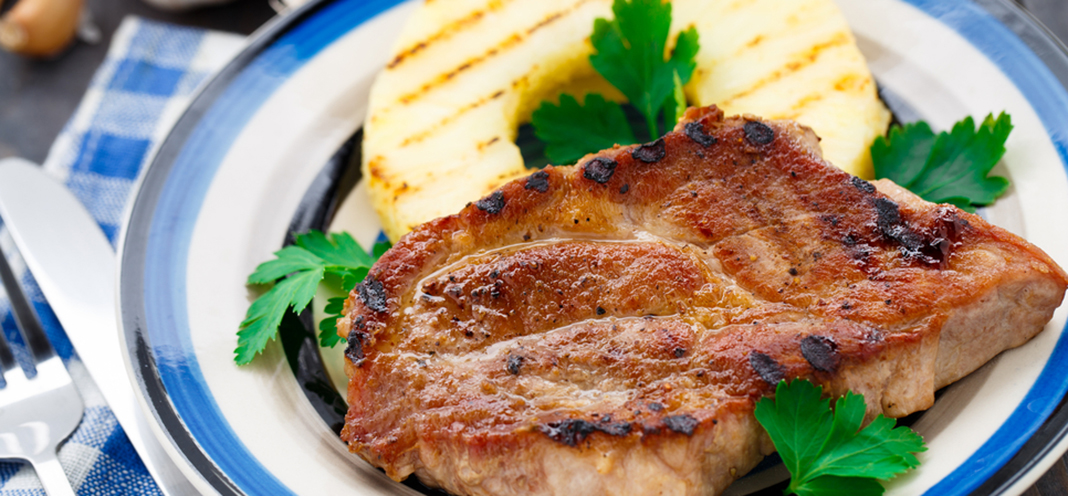 Chuletas de cerdo con salsa de piña colada - Artículos